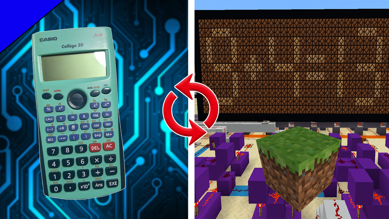 Comment fonctionne une calculatrice ? (expliqué avec Minecraft) - Mathrais